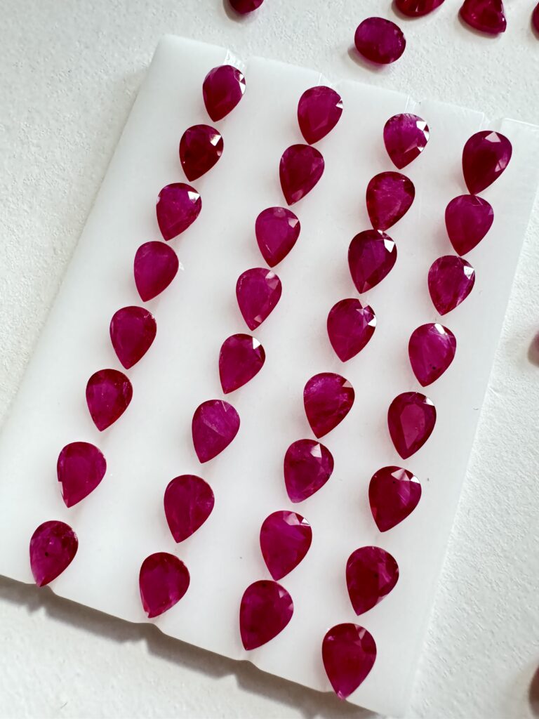 Buy Mozambique Ruby Calibrated 6*8 mm at Online at Kartik Gems